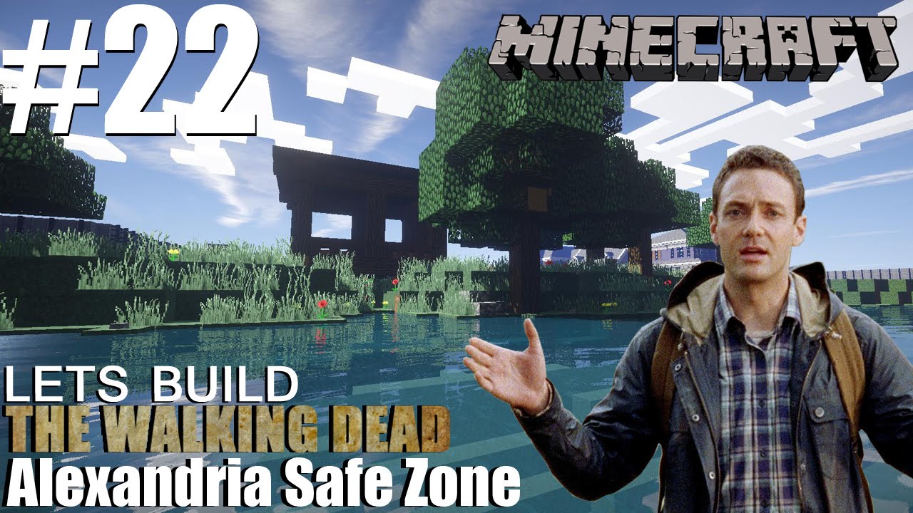 Minecraft | Lets Build The Walking Dead | Alexandria Safe Zone | Lake ...