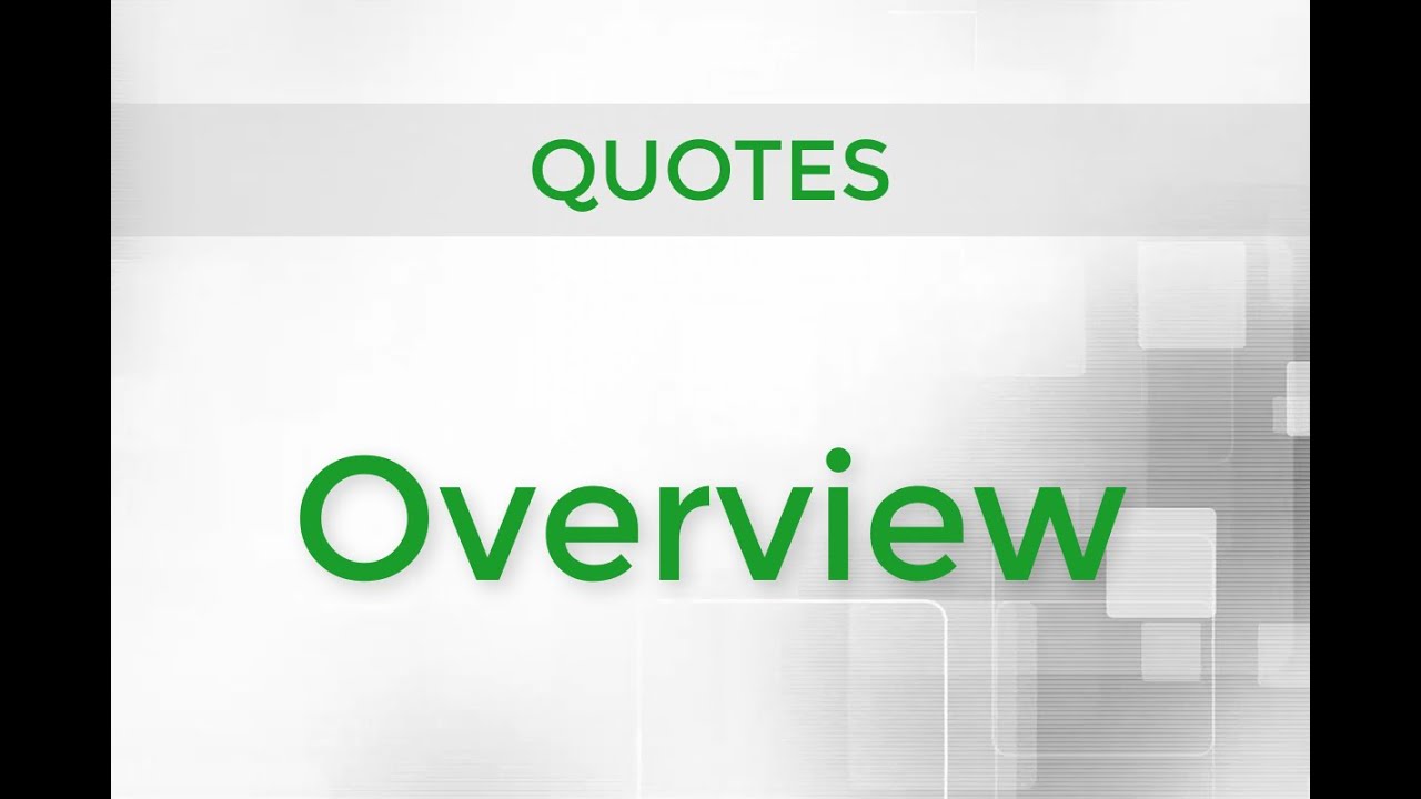 Quotes - Overview - YouTube