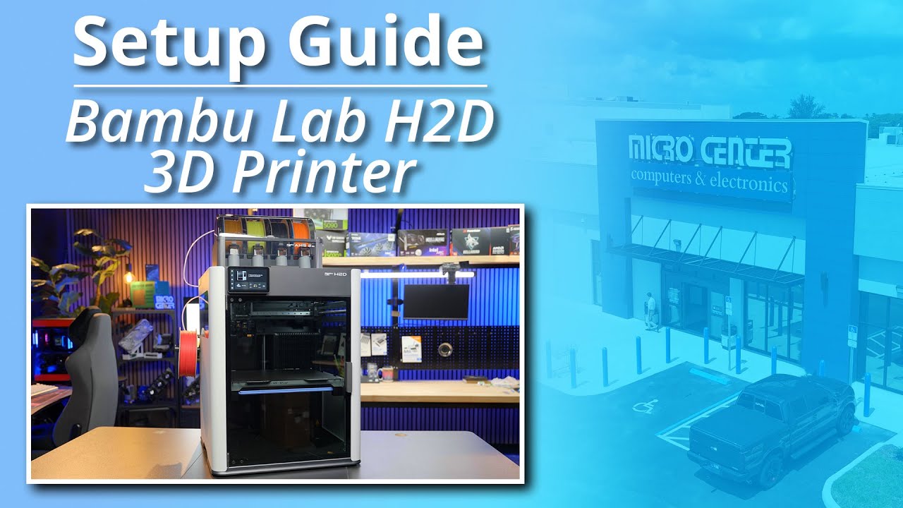 How to Unbox & Set Up A Bambu Lab H2D Combo 3D Printer - YouTube