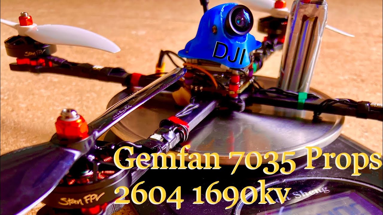 Stan FPV 2604 w/ Gemfan 7035 on a 7” Sub 250g DJI Quad - YouTube