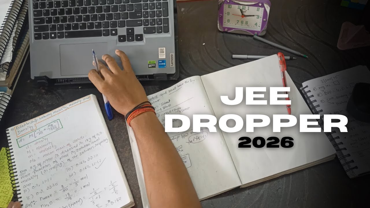 Life As a JEE DROPPER Study Vlog 📚|| "RM" Day - 12 || JEE Journey ...