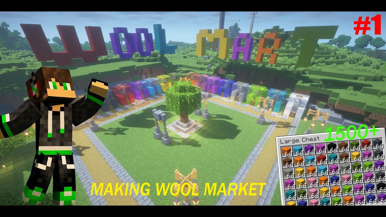 MAKING A WOOL MARKET IN MINECRAFT PUBLIC SMP | WOOL FARM - YouTube