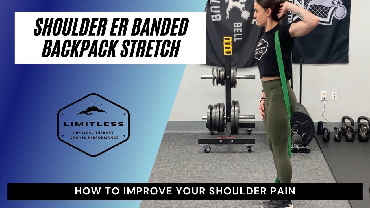Shoulder ER Banded Backpack Stretch - YouTube