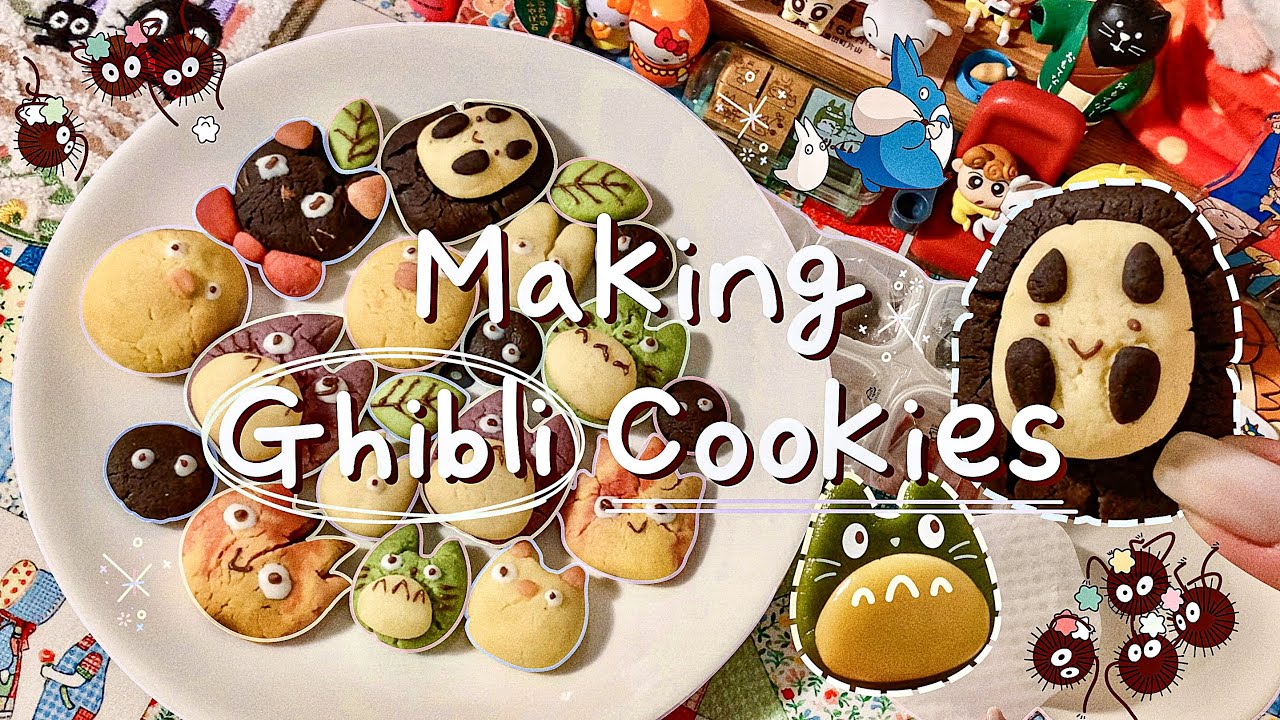 쿠키로 만나는 지브리 영화들 🍪🌿 토토로와 지지, 가오나시와 카루시파를 한눈에 담아보기 👀 | Ghibli | Cookie ...