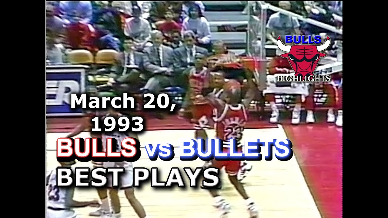 March 20, 1993 Bulls vs Bullets HD highlights - YouTube