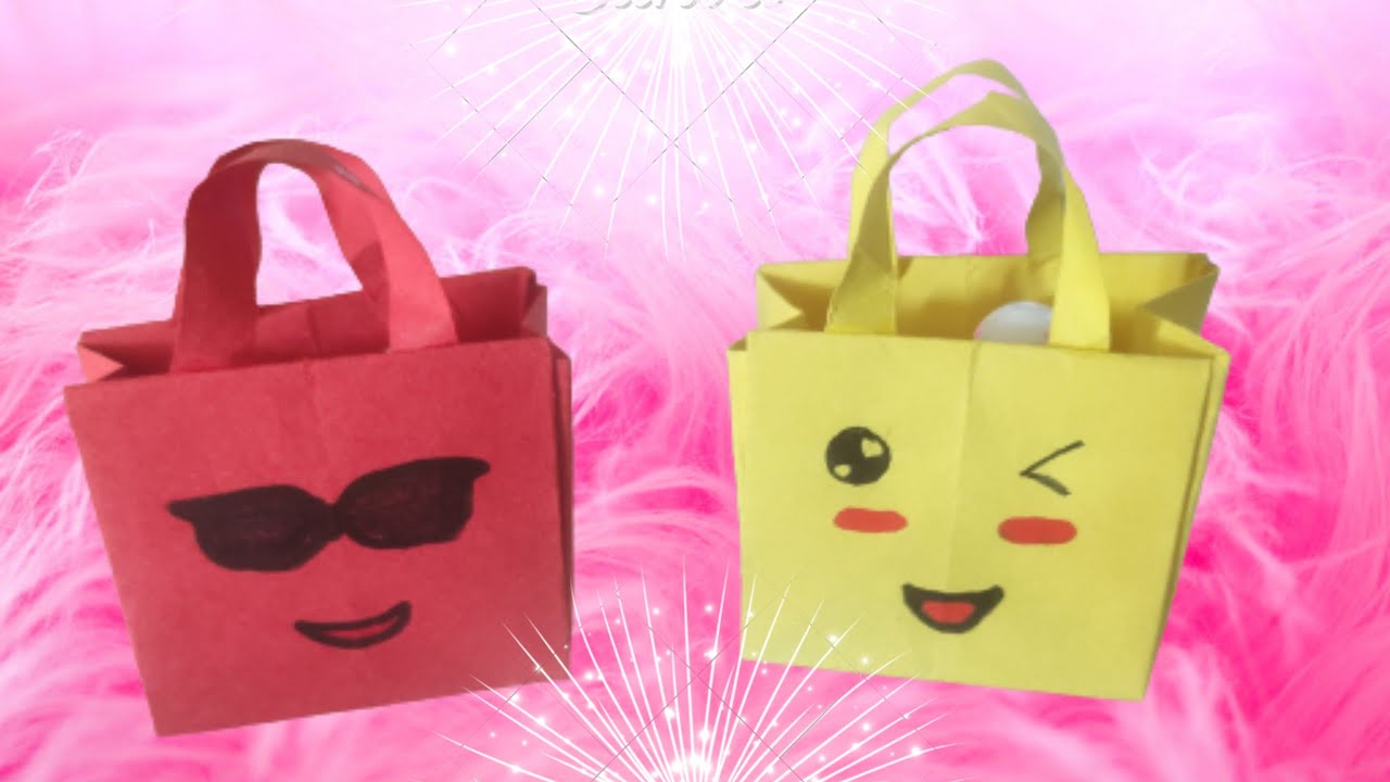Origami paper bag. Funny bag for gifts. How to make Paper bags #origami ...