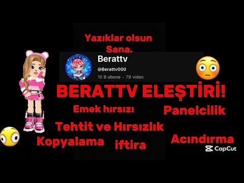 BERATTV ELEŞTİRİ!! (sen nasıl bir creatörsün…) #pkxd #keşfet #ytdayibenionecikarnolur #pkxduniverse 