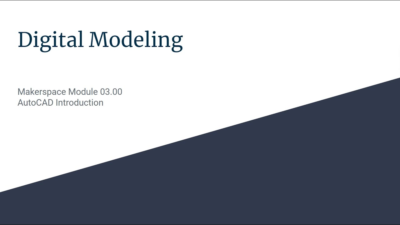 Makerspace - AutoCAD Introduction - YouTube