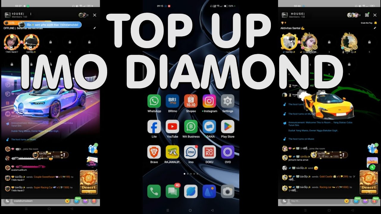 Cara Top Up Diamond Di Aplikasi IMO Part 2 - Via ID User Dan NO Hp ...