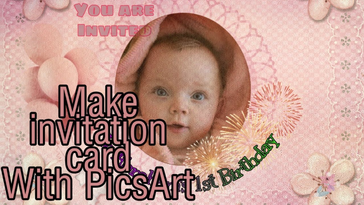 How to make picture invitation card design in PicsArt /PicsArt দিয়ে ...