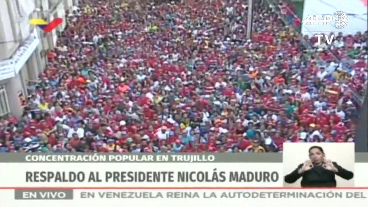 Venezuelans Gather For Mass Pro-Maduro Rally - YouTube