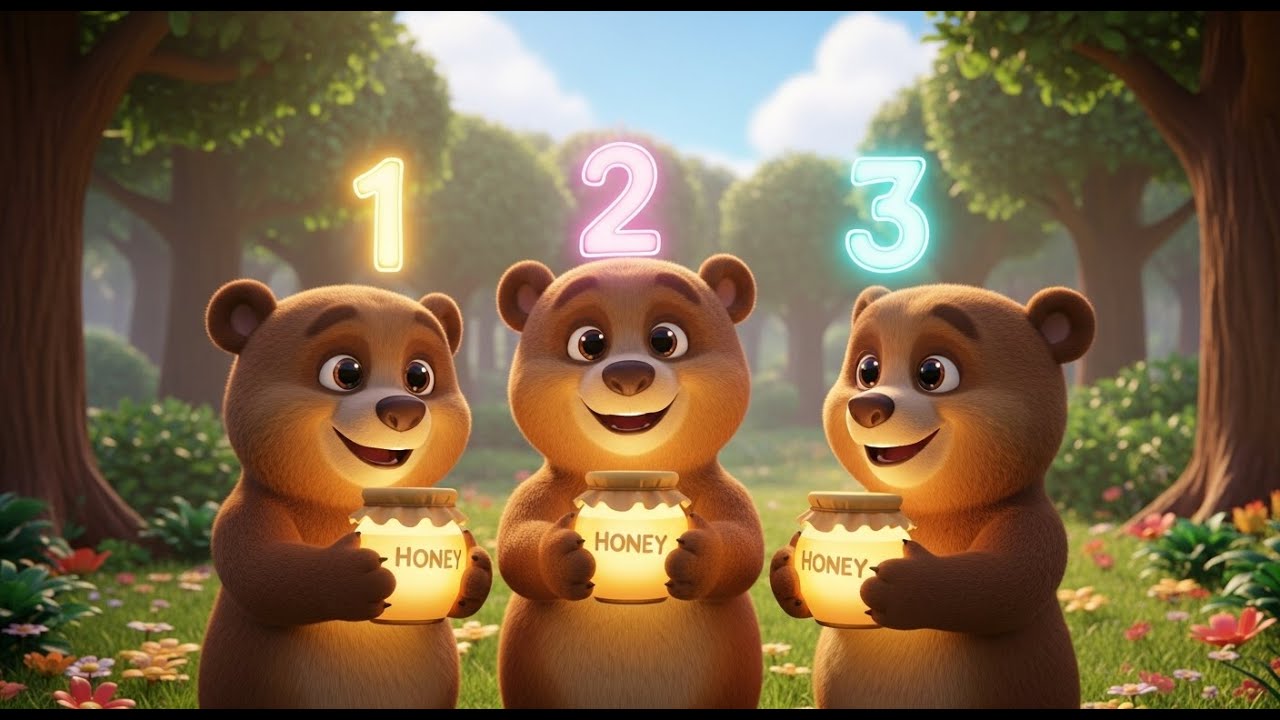 Counting Bears with Sweet Honey Jars 🍯🐻 | Learn Numbers 1–10 ...