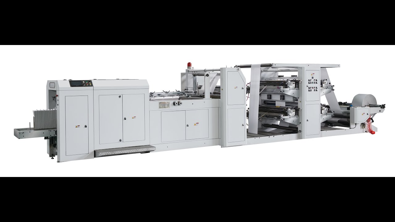 LSD 700+LST 41100 automatic high speed flexo printing paper bag making ...