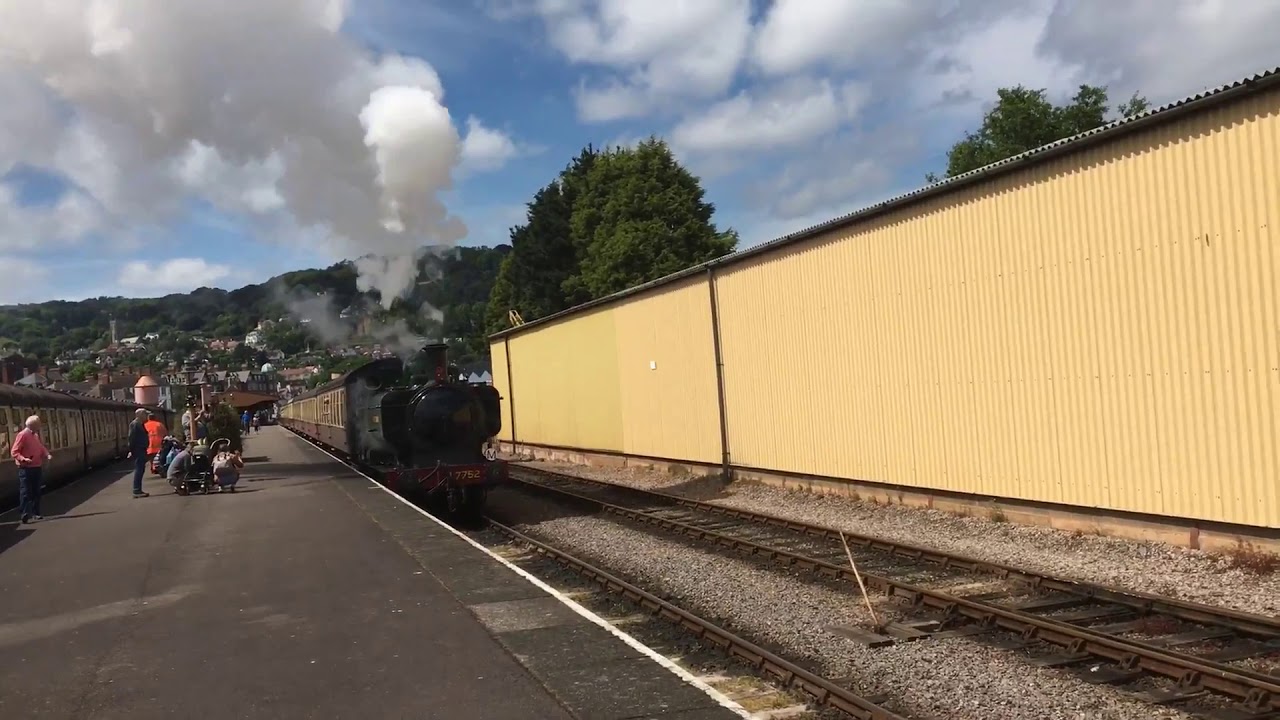 GWR 5700 No: 7752 Departs Minehead - YouTube