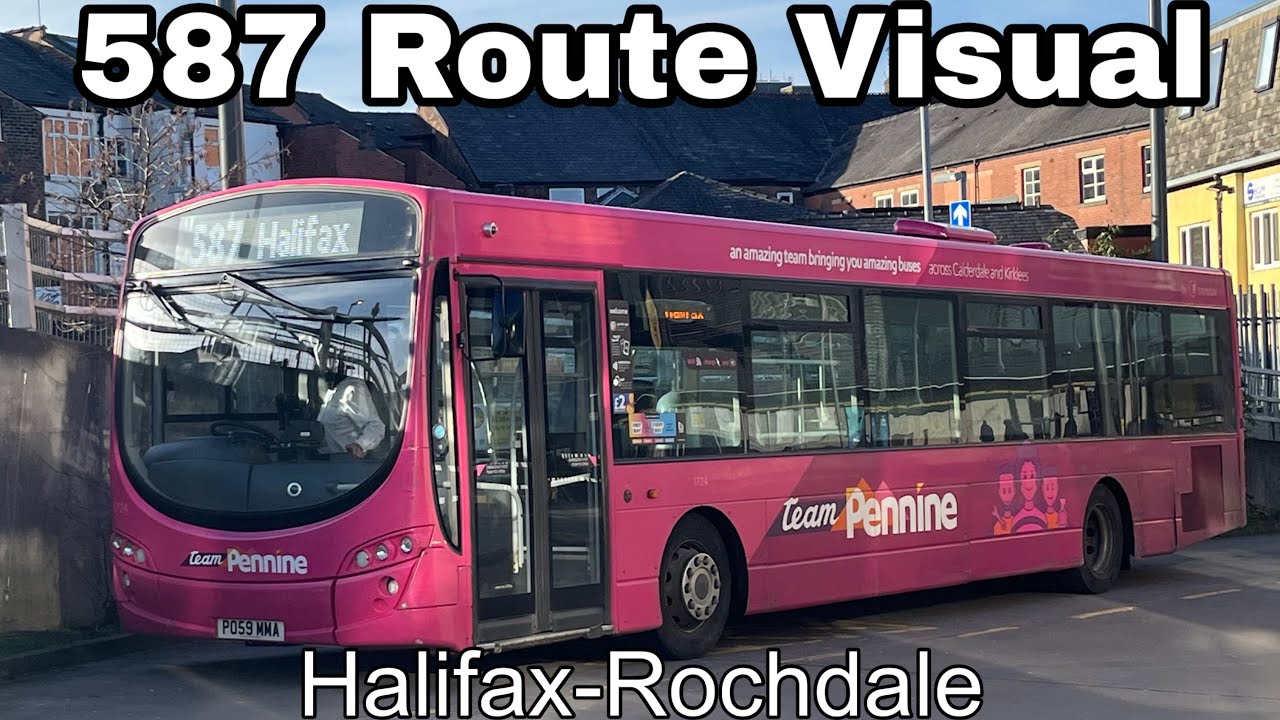 FULL ROUTE VISUAL 587 Halifax to Rochdale Transdev - YouTube