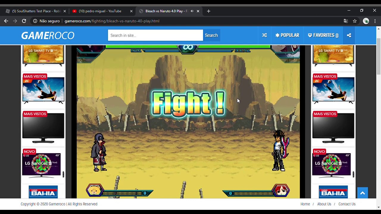 Bleach vs Naruto 4 0 Play Fighting Google Chrome 2020 06 30 11 27 43 ...