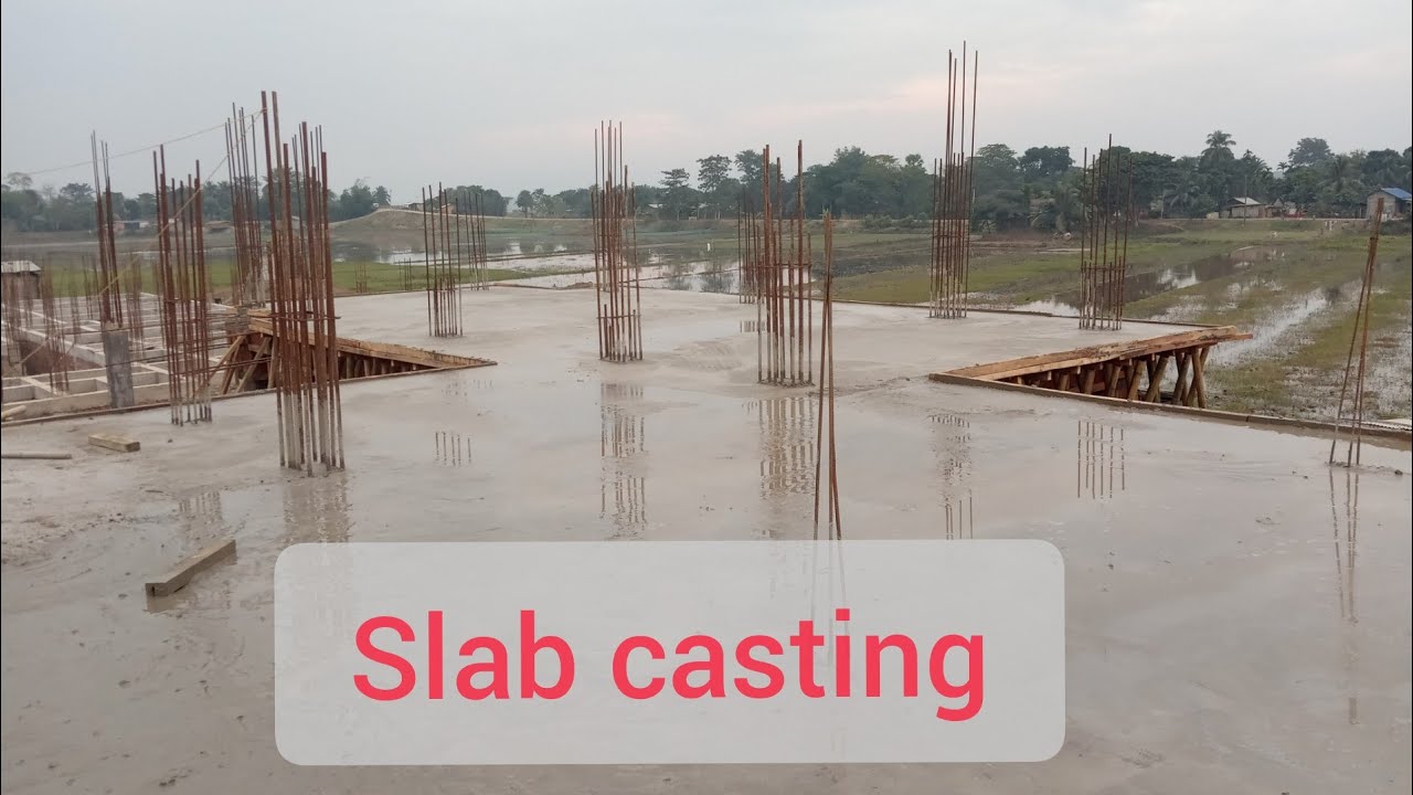 Slab Casting Building Construction - YouTube