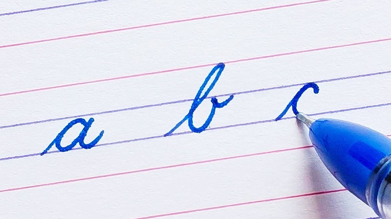 How to Write Small Cursive Letters a to z I Cursive Writing abcd - YouTube