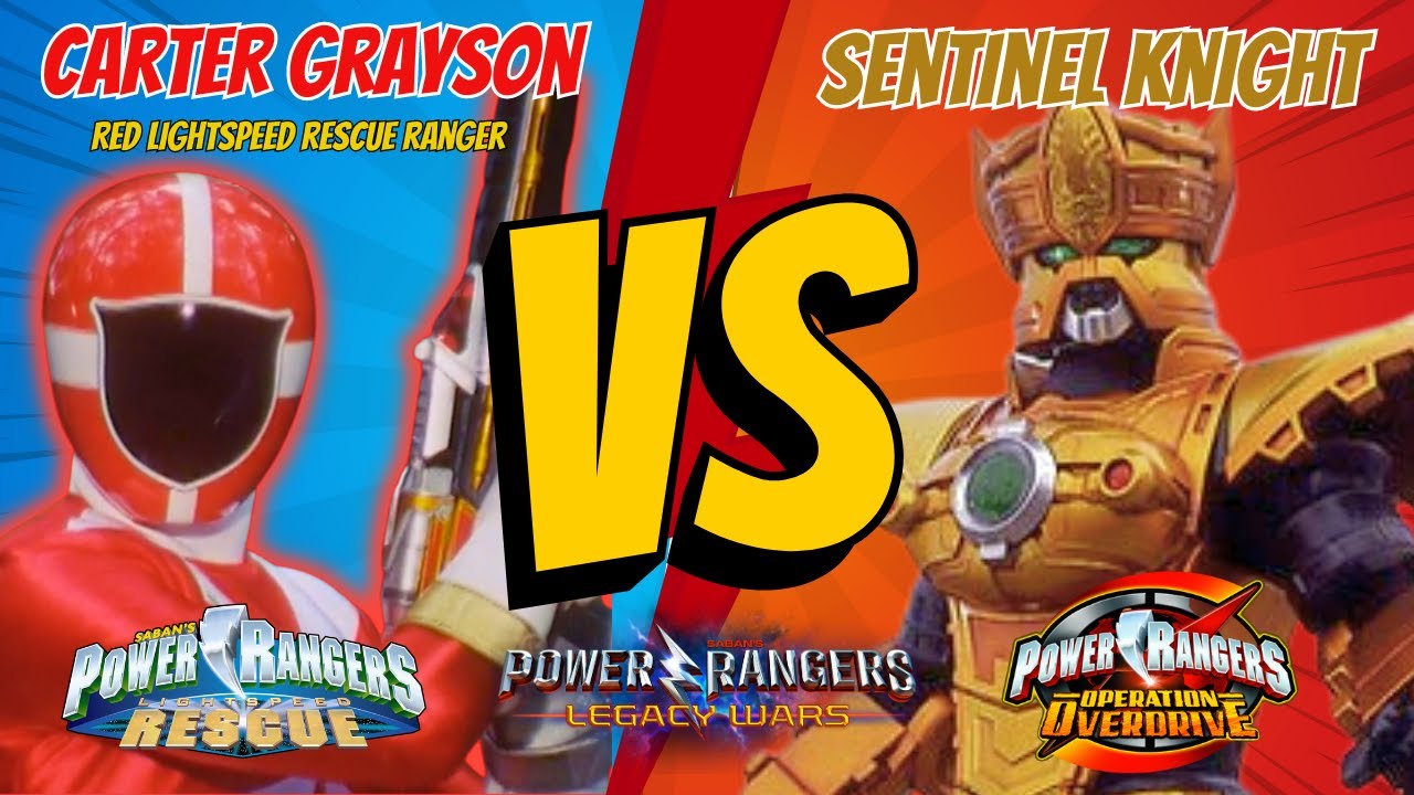 Power Rangers Legacy Wars | Carter Grayson Vs Sentinel Knight - YouTube