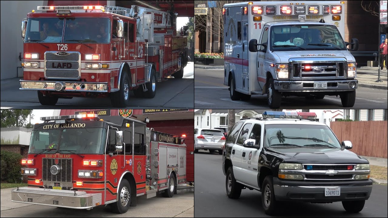 STRUCTURE FIRE AFTERMATH + Police Cars, Fire Trucks and Ambulances ...