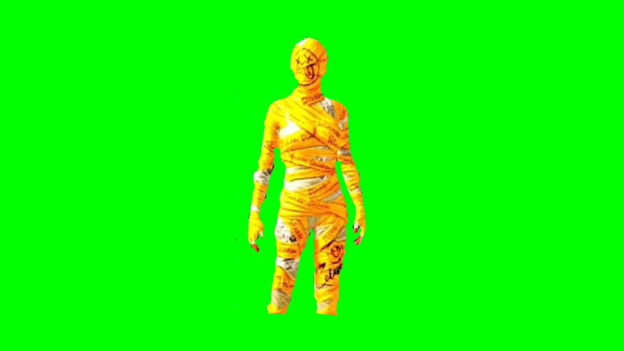 Green screen of golden mummy set Pubg - YouTube