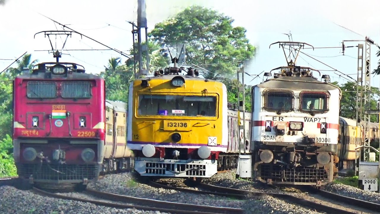 High SPEED Curving Trains | WAP7 Teesta Torsa, Ajmer Sealdah, Intercity ...