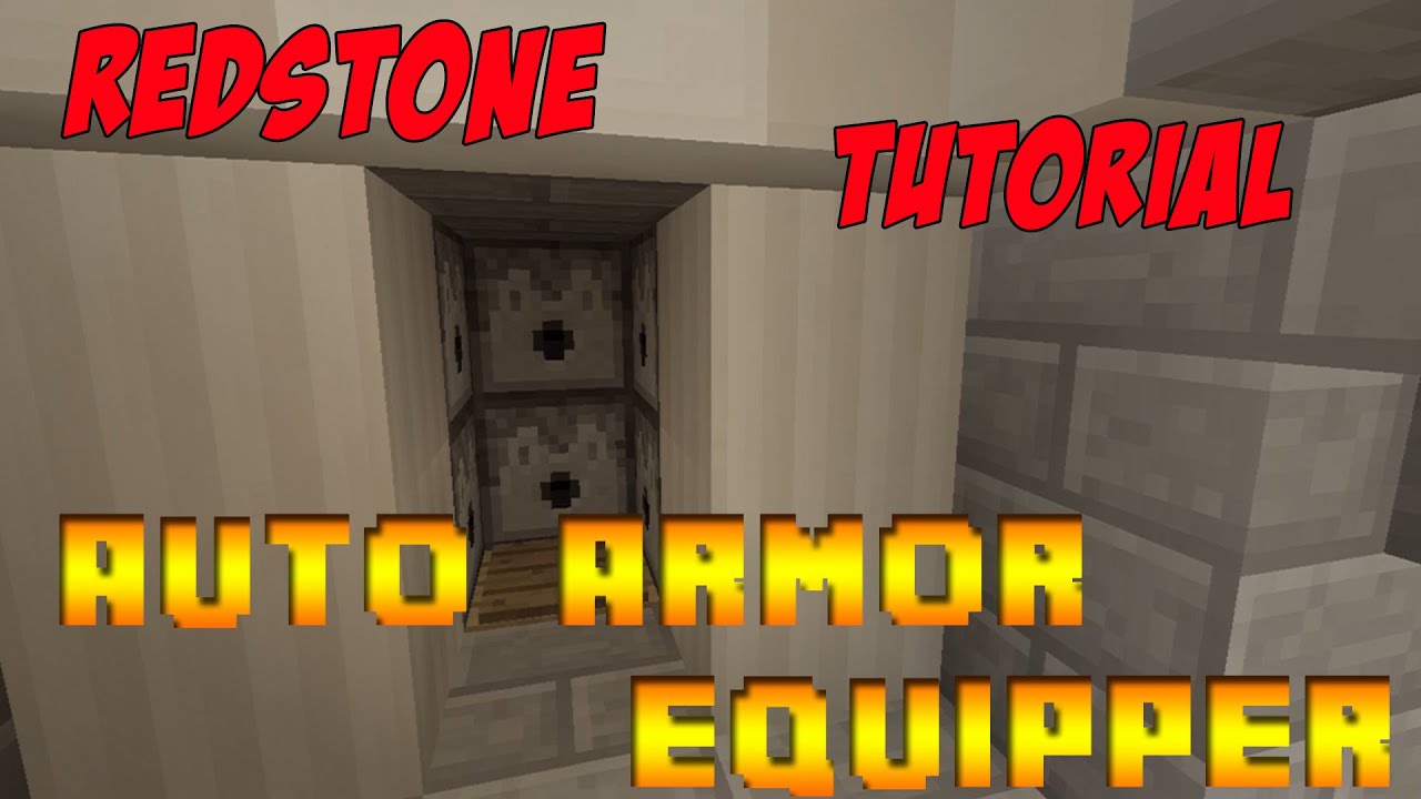 Minecraft Redstone Tutorial:: Automatic Armor Equipper:: Xbox, PlayStation, PC - YouTube