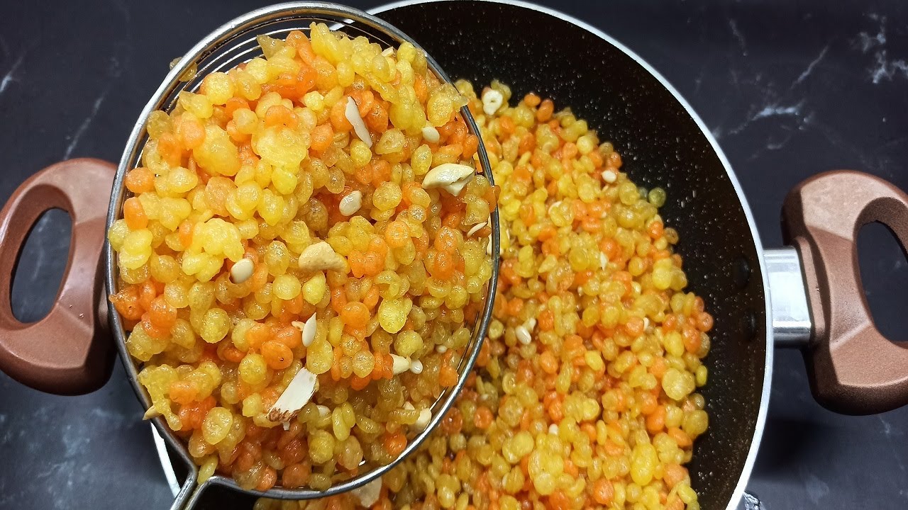 Sweet Boondi simple And Easy Sweet Recipes In Telugu Easy sweet-boondi-simple-and-easy-sweet-recipes-in-telugu-easy