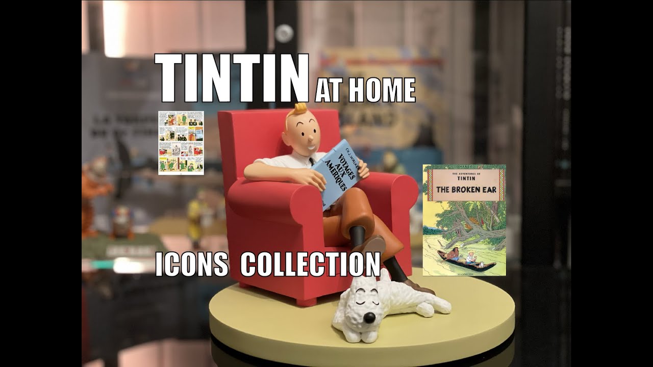 Tintin relaxing at home in red chair - Icons Collection - YouTube