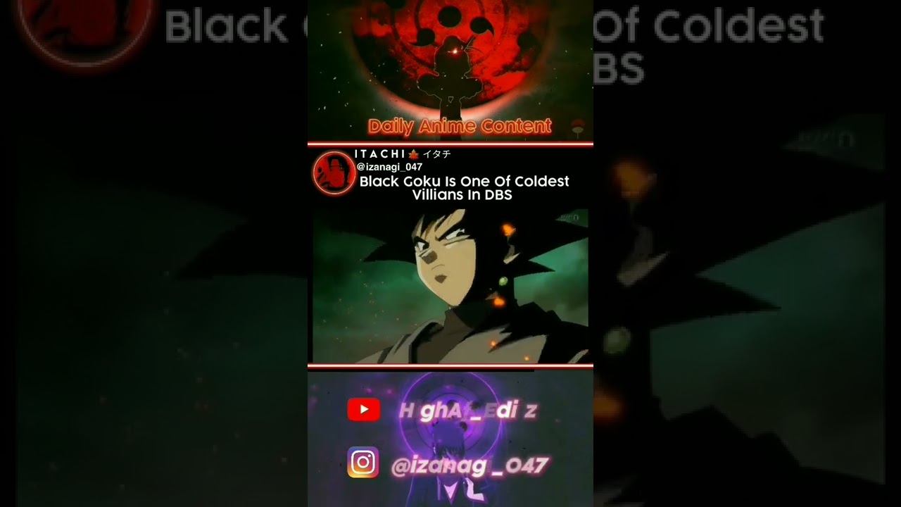Black Goku 🖤 | Coldest Villian Introduction In DBS - #anime #youtube # ...