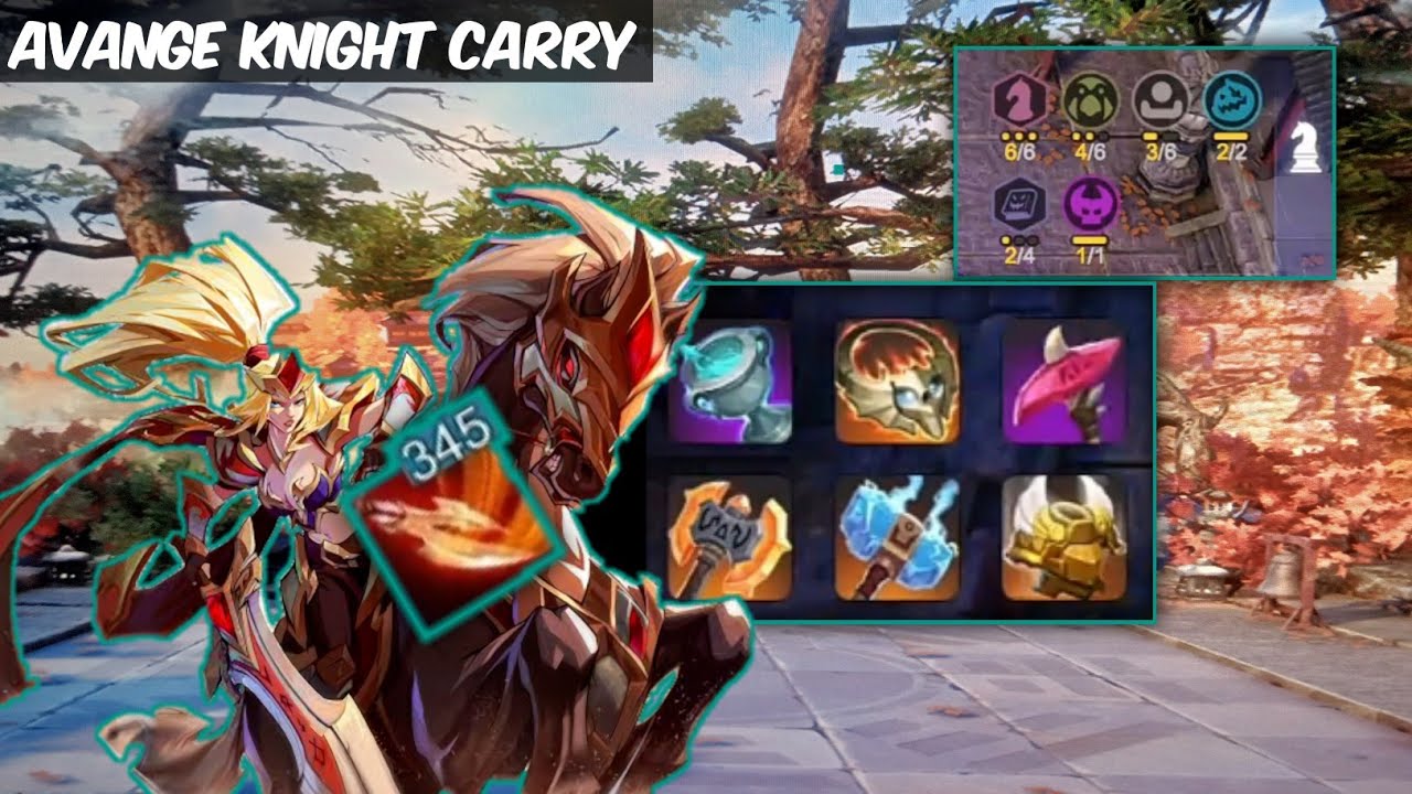 Auto Chess - Avange Knight with 345 stack (6 Knight Synergy) - YouTube