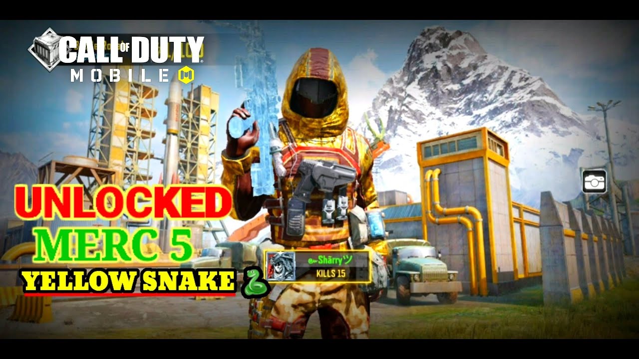 *NEW* MERC 5 YELLOW SNAKE🤯 GAMEPLAY!(FPP) CALL OF DUTY MOBILE! MASTER ...