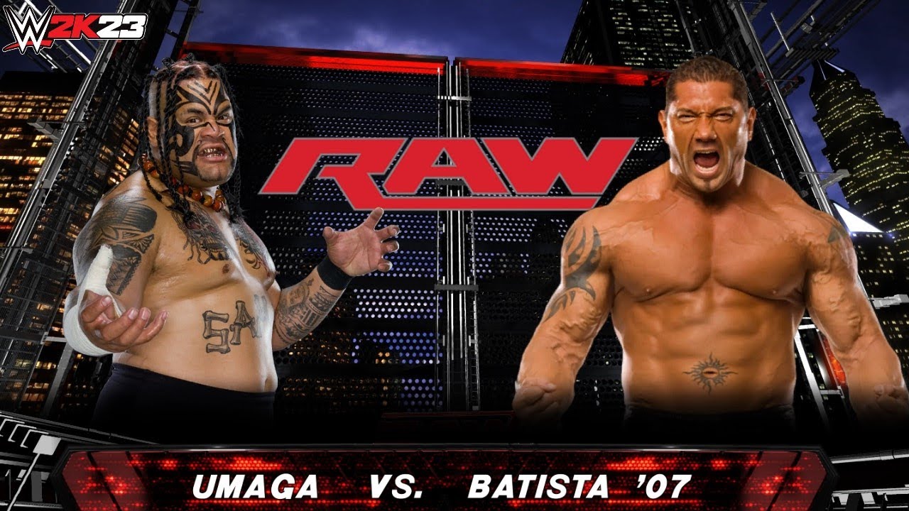 Full Match - Umaga vs. Batista '07: Raw|WWE 2K23 - YouTube