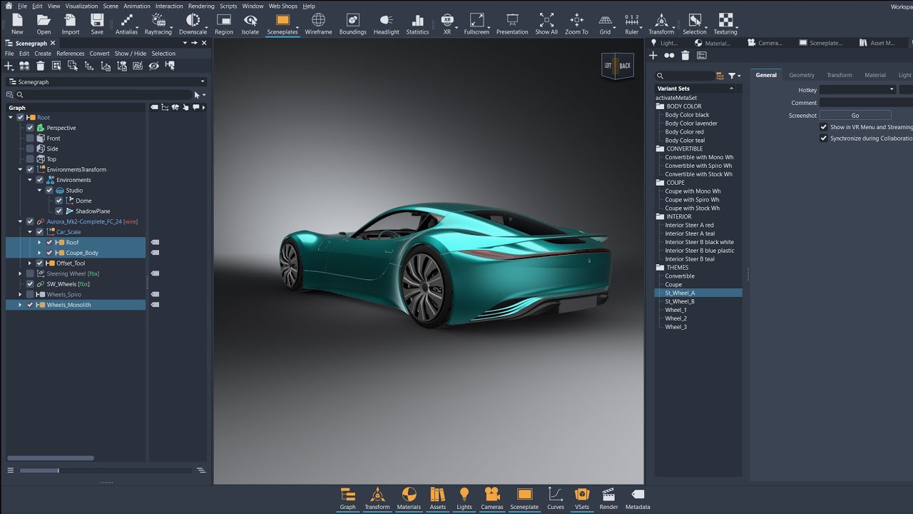 VRED- how to use Metadata Sets with Variants to control geometry ...