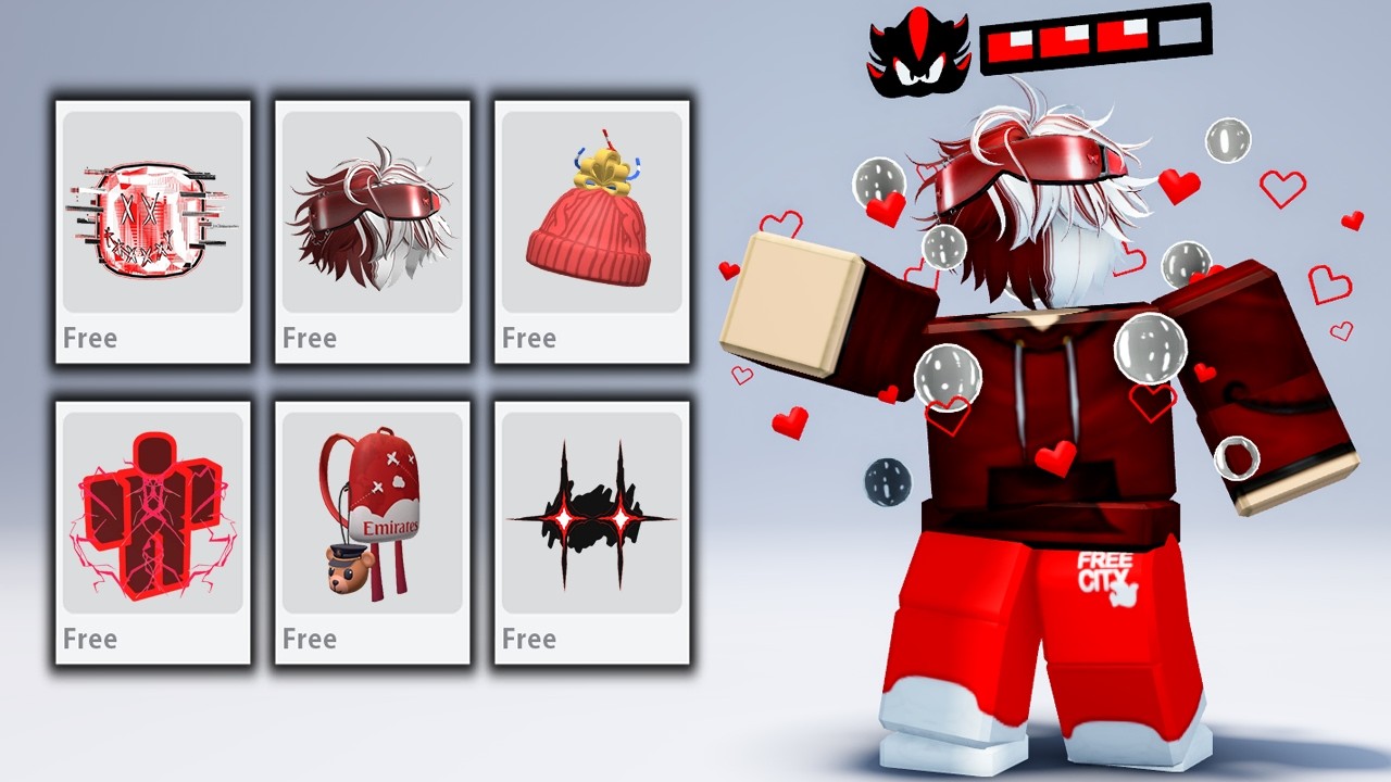 34 FREE RED ITEMS 🔥🔴 ON ROBLOX NOW! 2025 ♥️ - YouTube