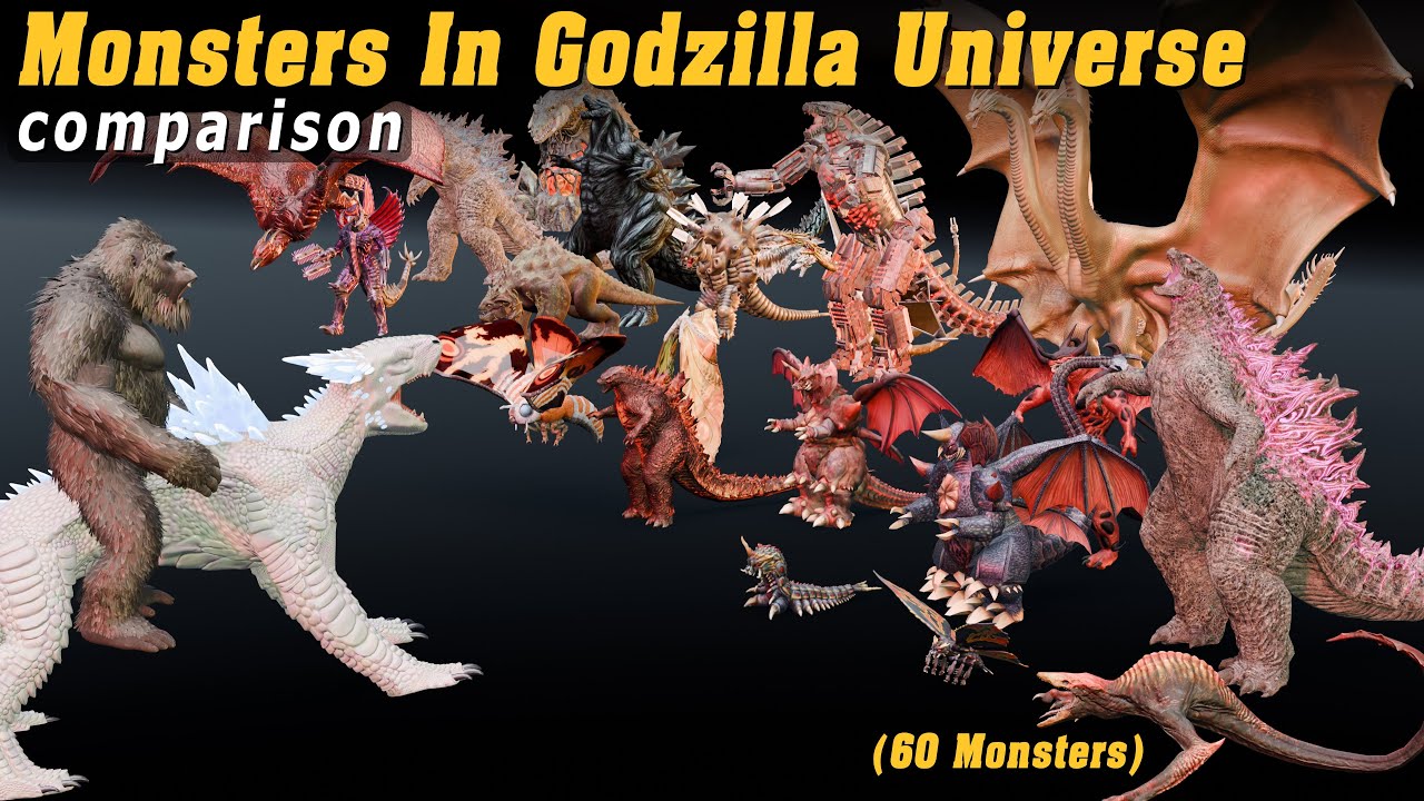 Shimo Vs Godzilla Monsters Size Comparison 3D | 3D Size Comparison ...