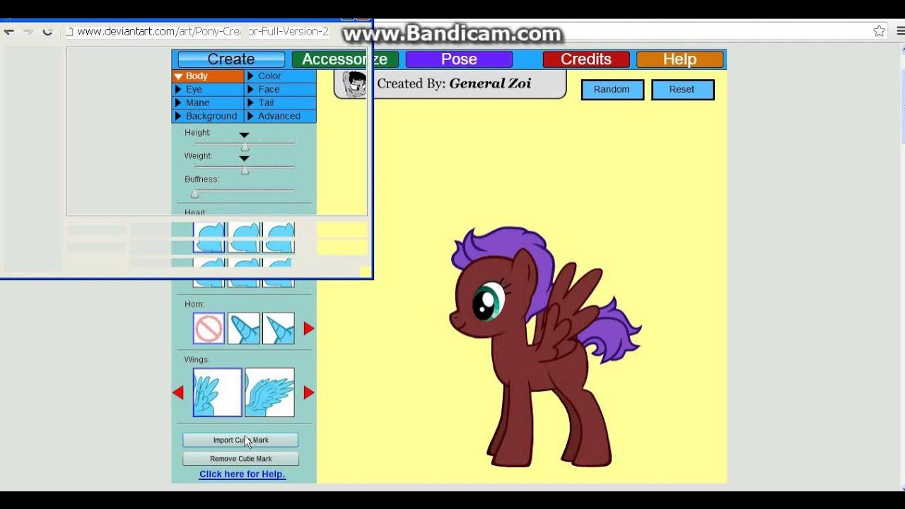 Tutorial Pony Creator by Generalzoi - YouTube