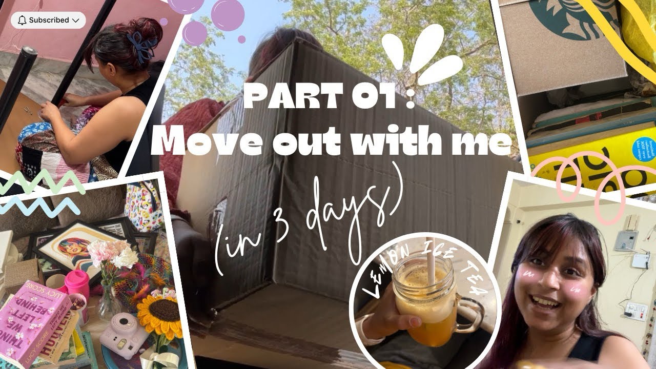 Move out with me | in 3days | part 1 | aesthetic packing - YouTube