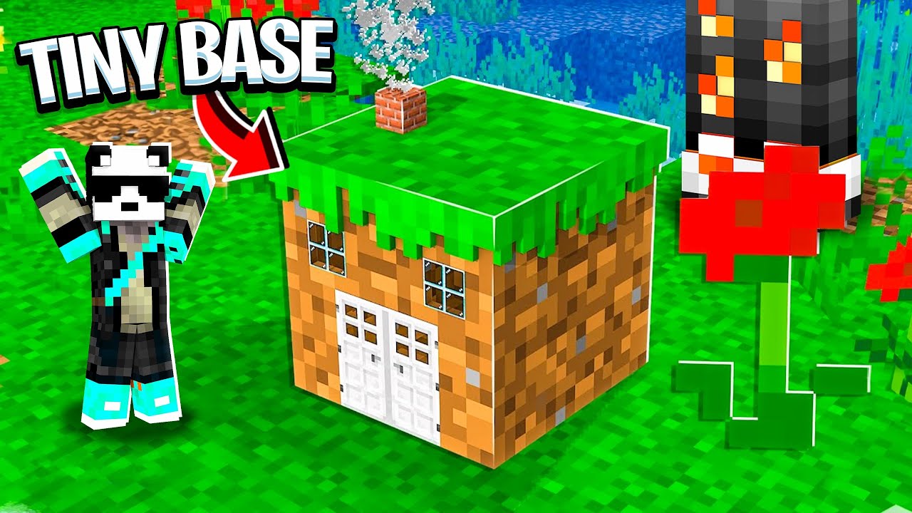 I Trolled My Friends with a Secret TINY Base in Minecraft - YouTube