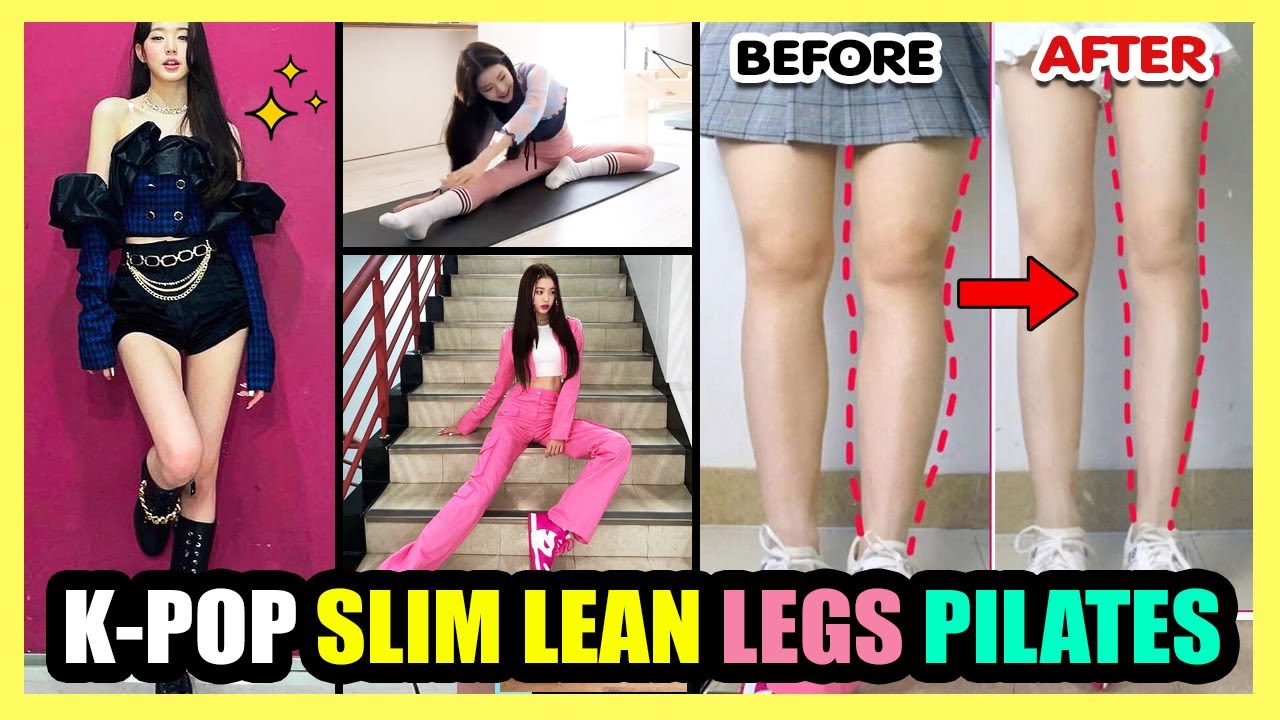 K-POP تمرين بيلاتيس للأرجل الرفيعة للمبتدئين | الفخذين والقدمين ، الساقين الطويلة (بدون معدات ...