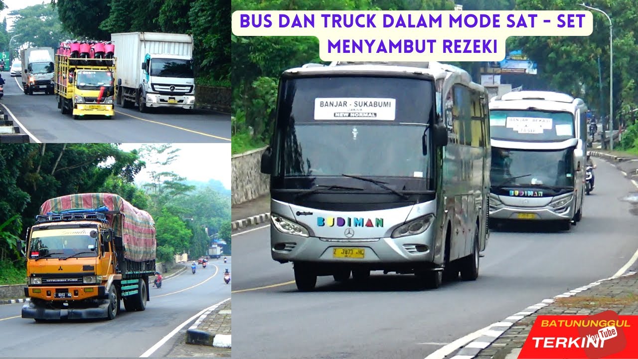 BUS BUDIMAN BUS MERDEKA DAN TRUCK SEDANG DALAM DALAM MODE SAT SET ...