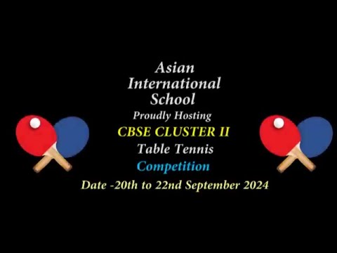 The CBSE Cluster Table Tennis Tournament 2024 🏓🏆 :: At Asian ...