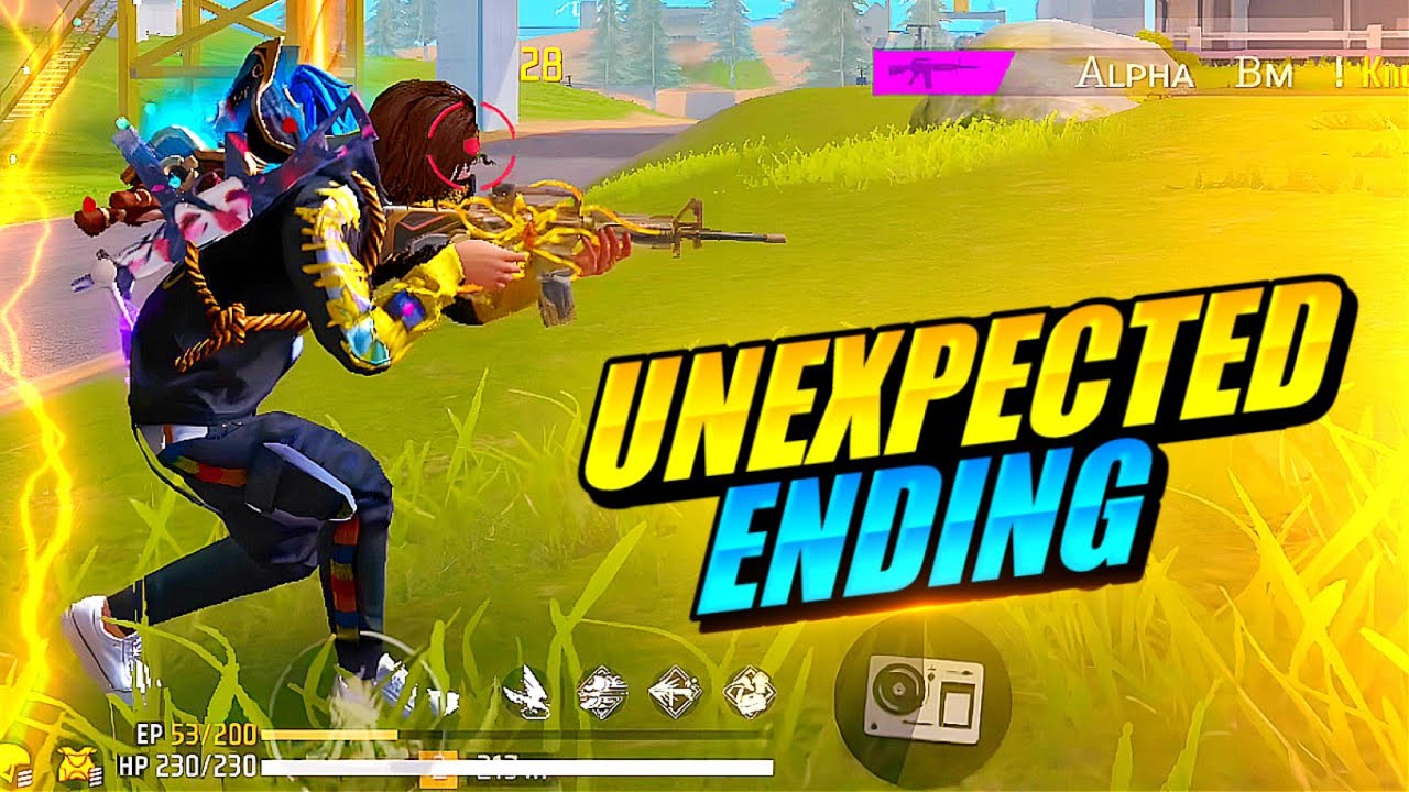 Free fire solo vs squad full gameplay || Unexpected ending 🤯 || ff full ...