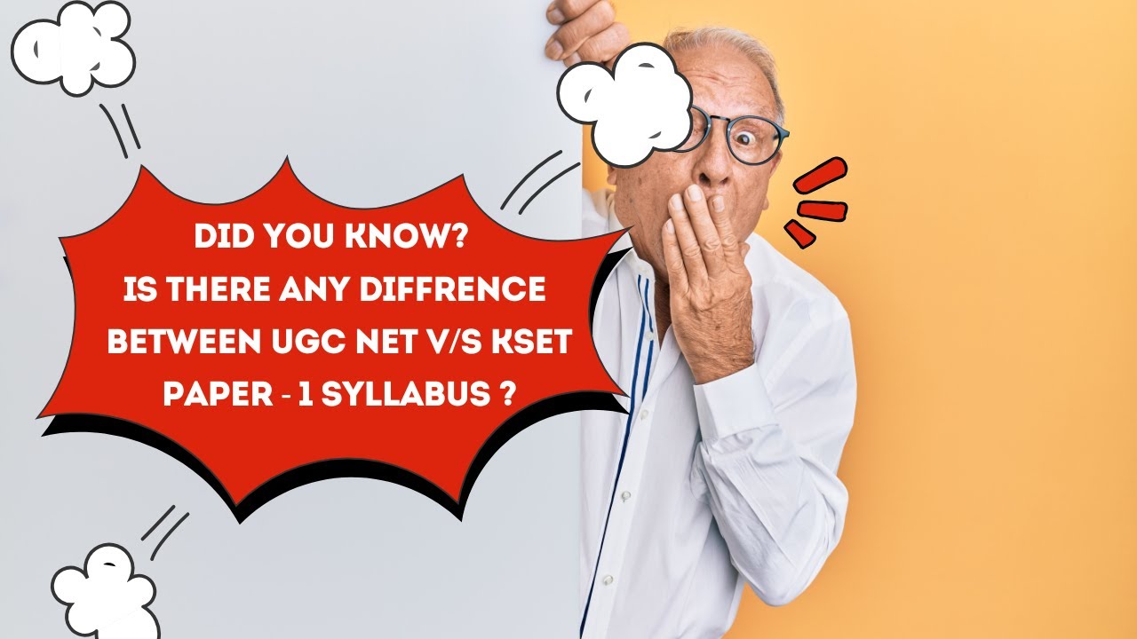 UGC NET Paper 1 vs KSET | What's the Difference? Complete Syllabus ...