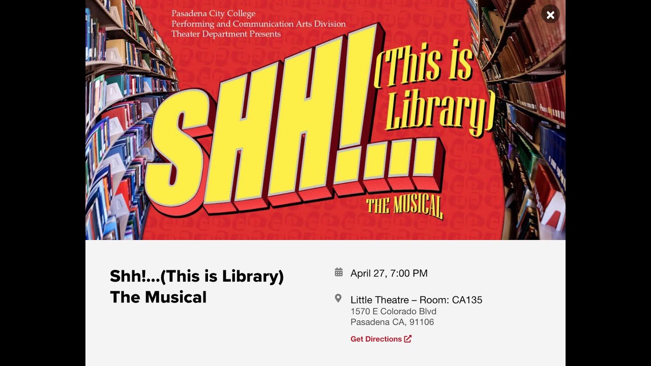 Shh!…(This is Library) The Musical - Presented by the Pasadena - YouTube