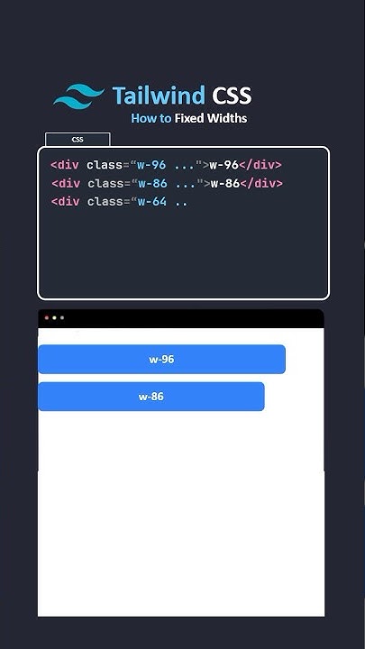 Tailwind css fixed widths #shorts #css3 #coding - YouTube