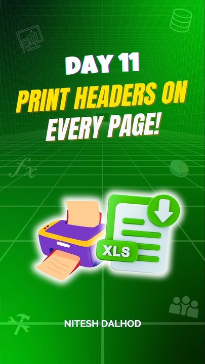 📄Day 11 – How to Print Headers on Every Page in Excel | Repeat Row Titles | Excel Printing Tips ...