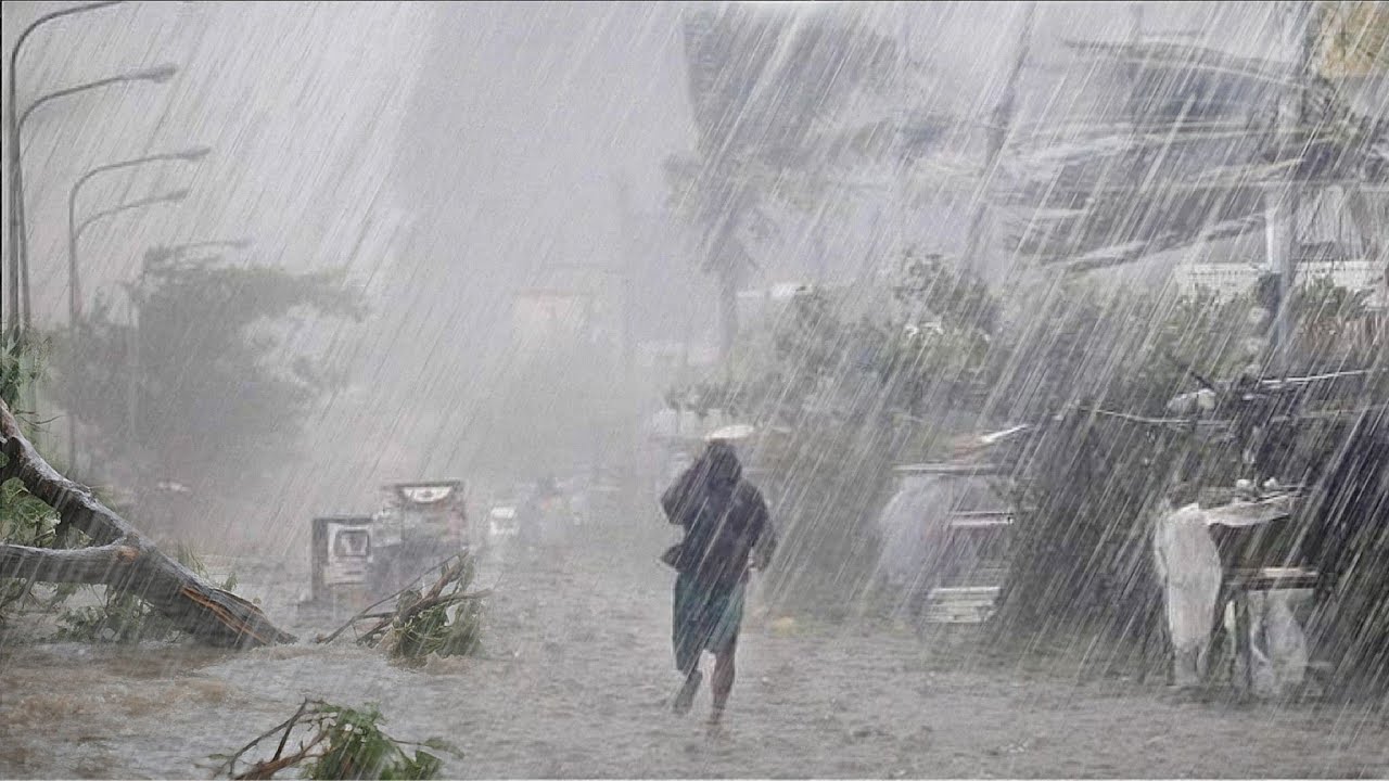 BIGGEST RAINFALL EVER‼️ EXTREME STORM HAUNTS VILLAGE, SOUND OF HEAVY ...