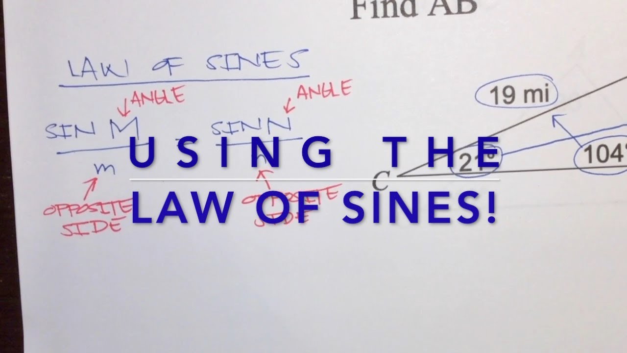 Using the Law of Sines to Find a Missing Side - YouTube