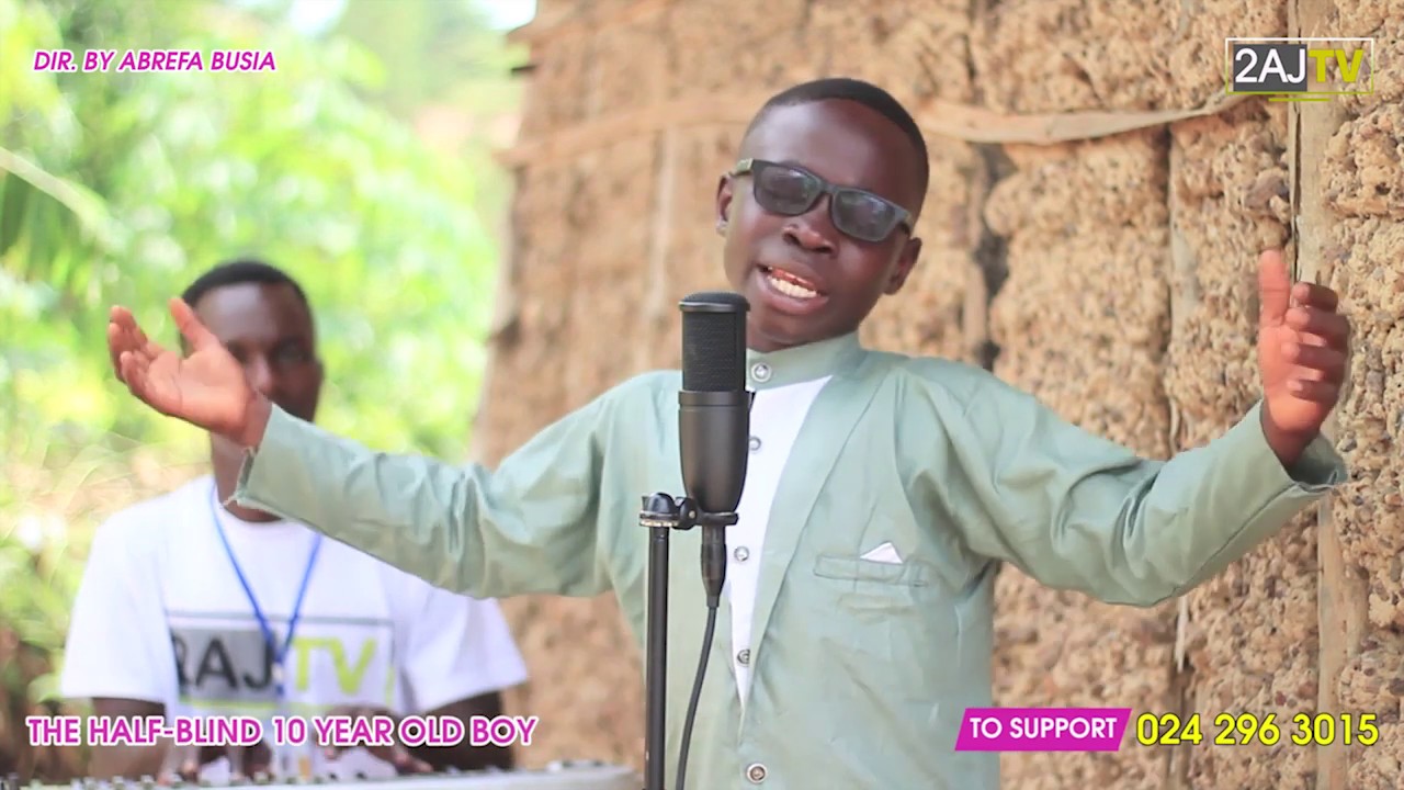 He is Gifted !!! Blind 10 year old sings like an Angel (Osei Blessing ...